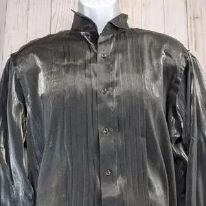 Carlo Pacini | Shirts | Mens Carlo Pacini Gunmetal Gray Button Up Dress ...